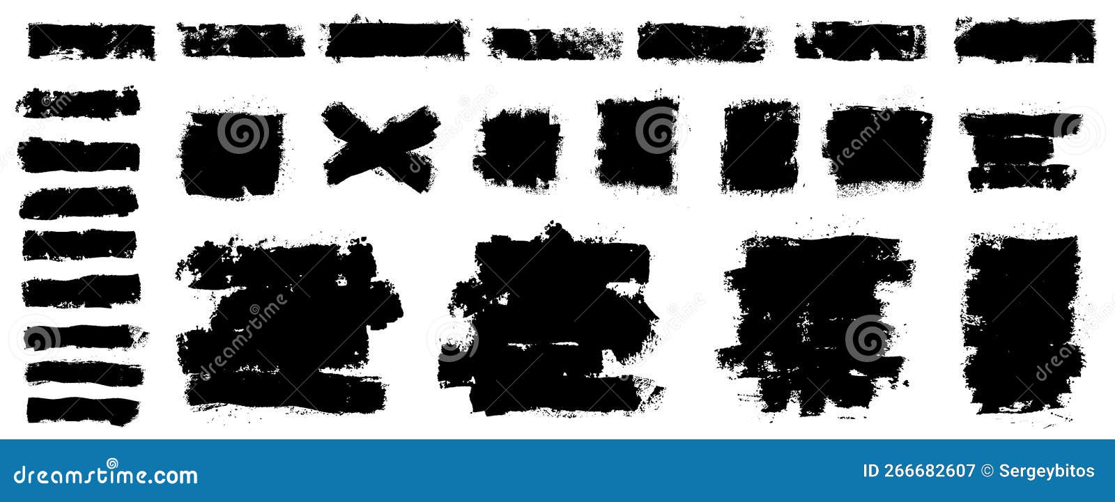 Paint Roller Texture Collection. Abstract Dry Lines and Big Spots Using ...