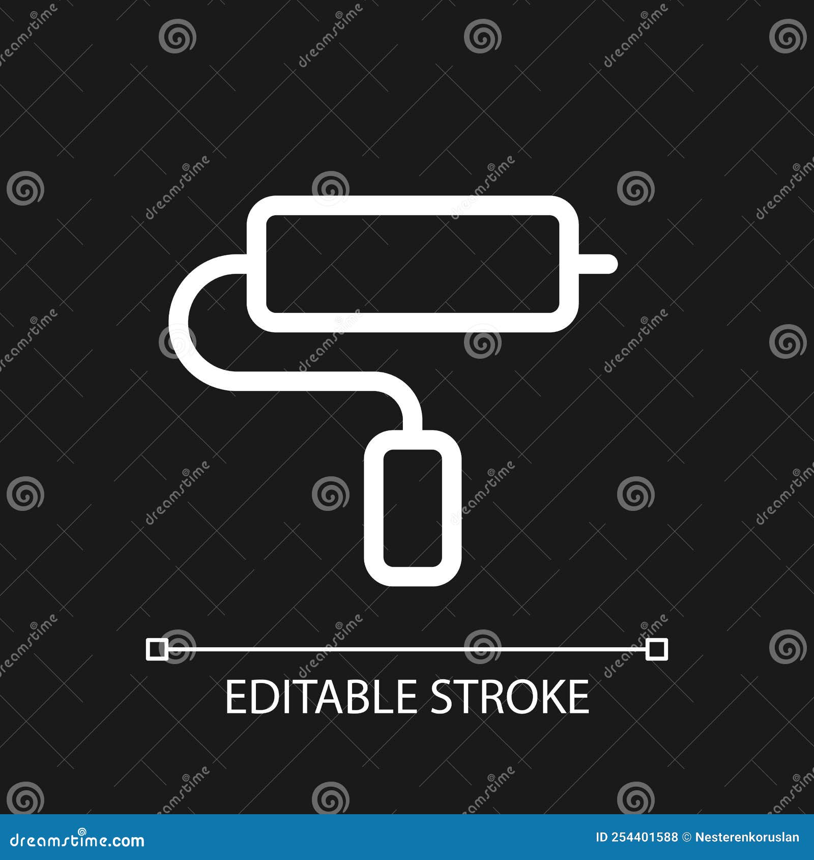 Paint Roller Tool Pixel Perfect White Linear Ui Icon for Dark Theme ... Paint Roller Tool Pixel Perfect White Linear Ui Icon for Dark Theme ...