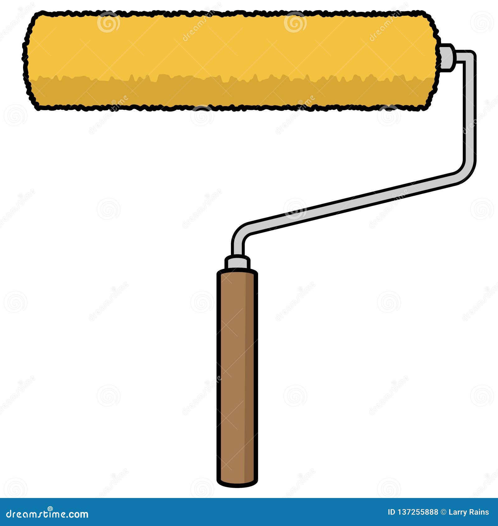 Paint Roller stock vector. Illustration of roller, paint - 137255888