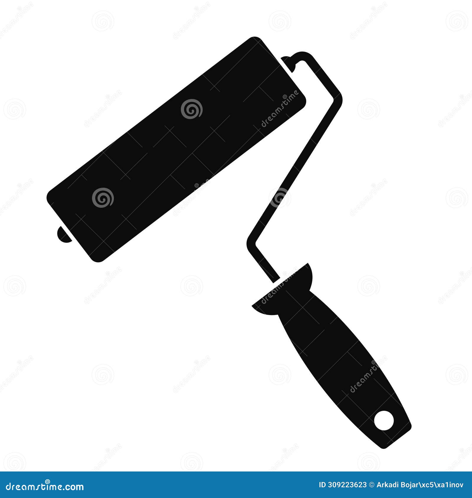 Paint roller vector icon stock vector. Illustration of joint - 309223623