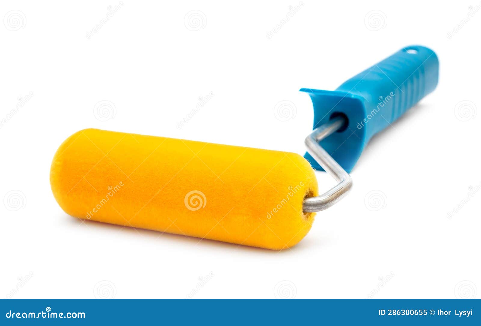 Paint Roller on White Background Stock Image - Image of renovation ...