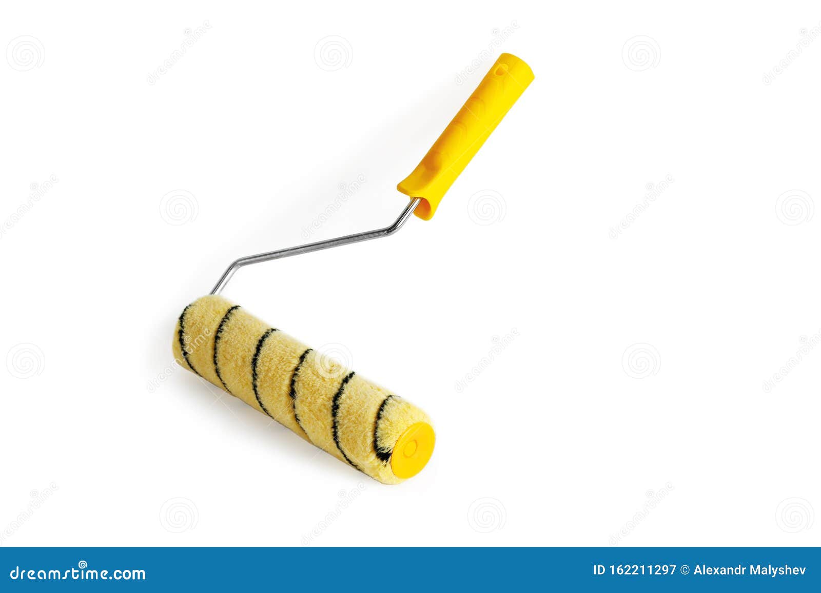 Paint roller yellow stock image. Image of renovation - 162211297