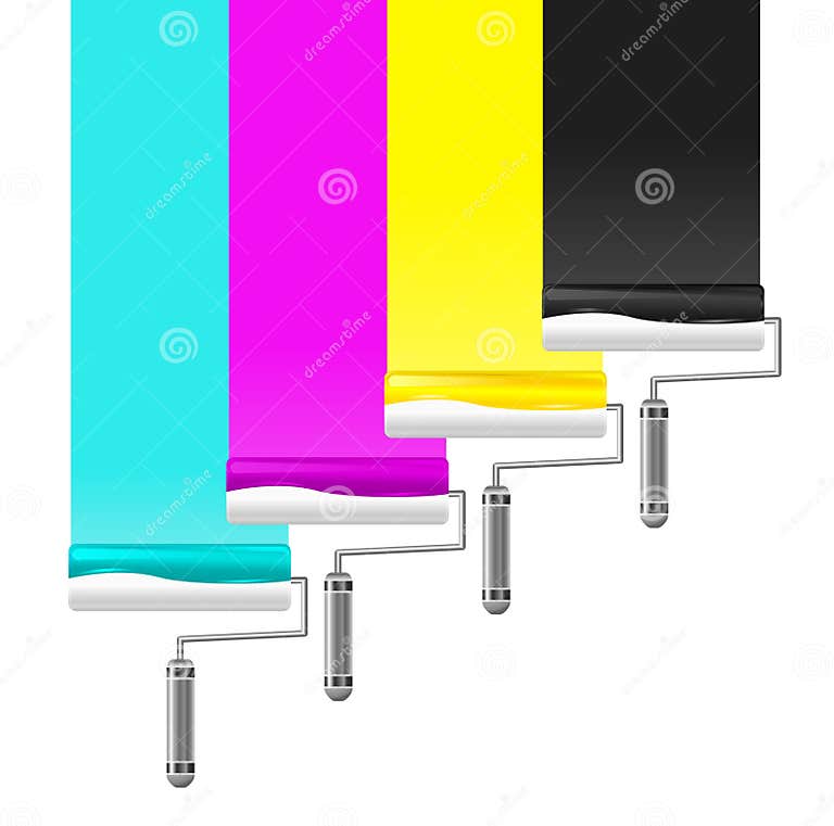 Paint rollers stock vector. Illustration of creative - 12160601