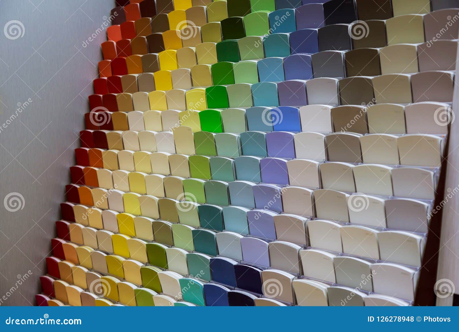 Paint Samples on Display in a Store Stock Photo - Image of swatch ...