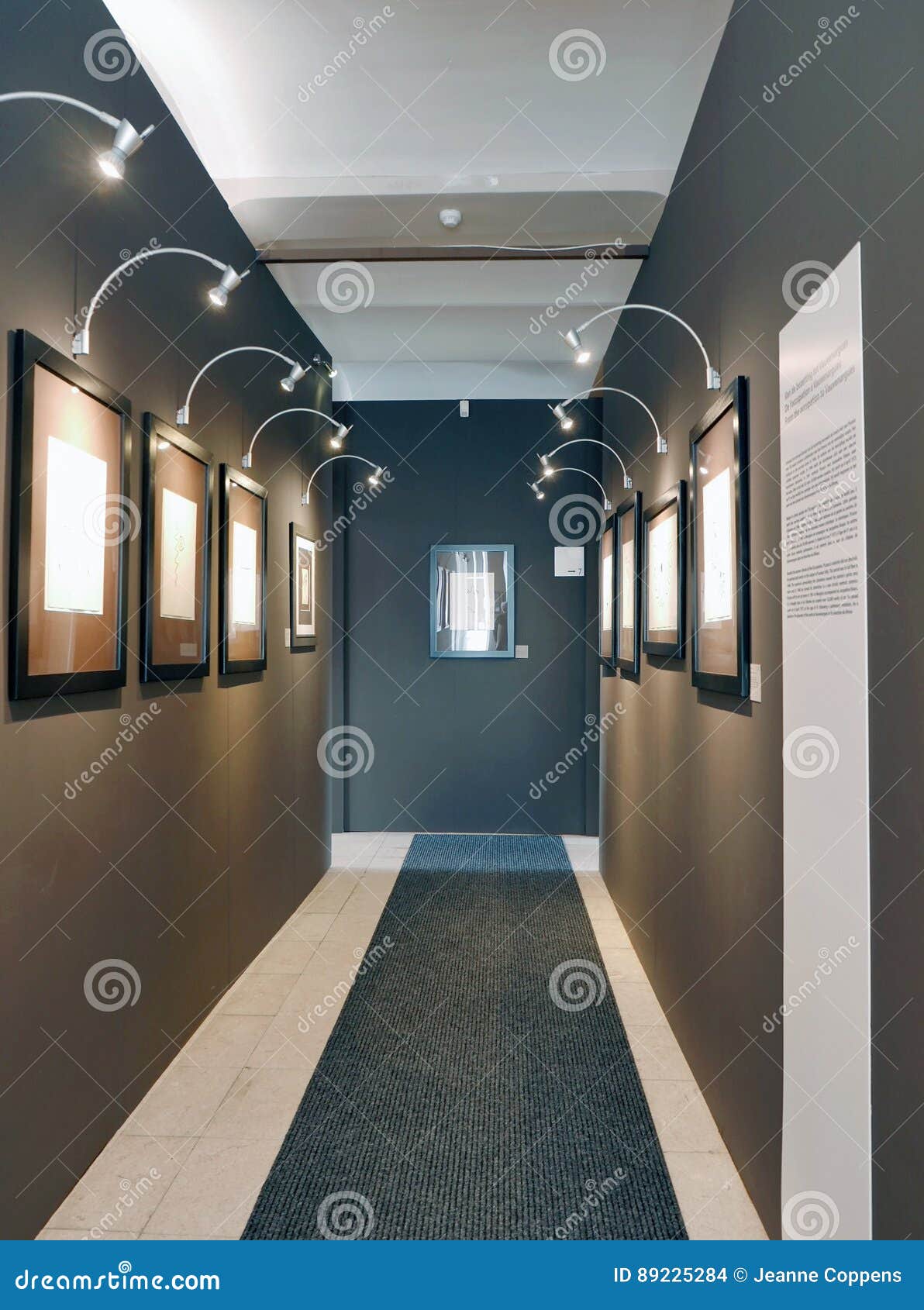 Paint Show Corridor. stock photo. Image of painting, canvases - 89225284