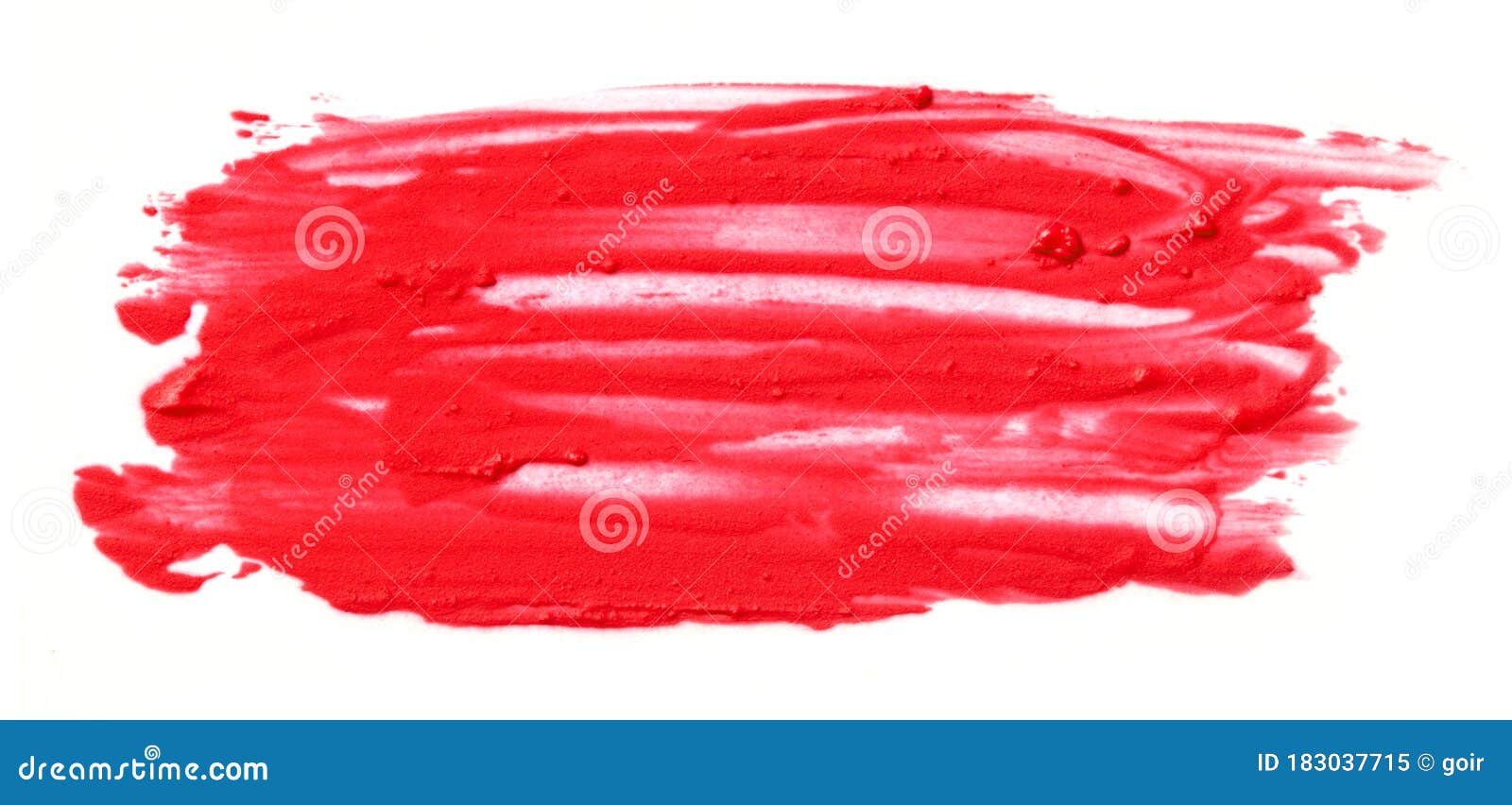 Red paint smear stock image. Image of smear, facial - 183037715