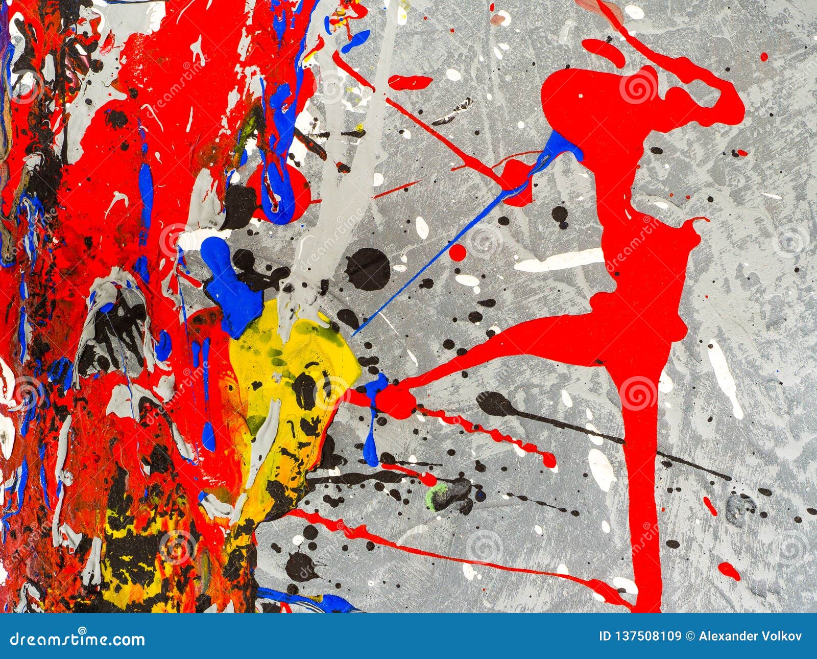 Paint Smudges. Color Chaos. Mixed Different Colors. Expressionism Stock ...