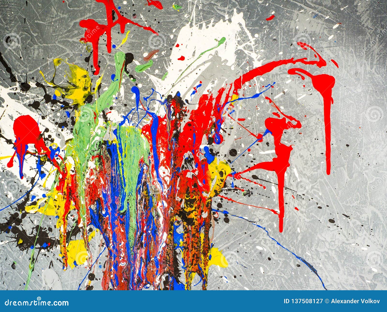 Paint Smudges. Color Chaos. Mixed Different Colors. Expressionism Stock ...