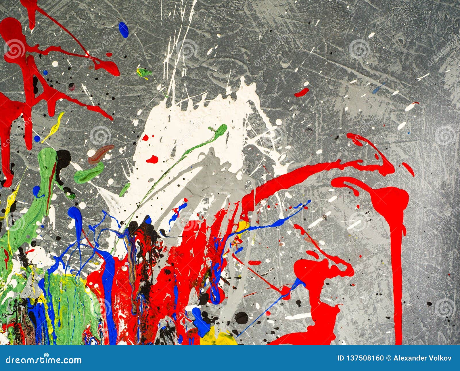 Paint Smudges. Color Chaos. Mixed Different Colors. Expressionism Stock ...