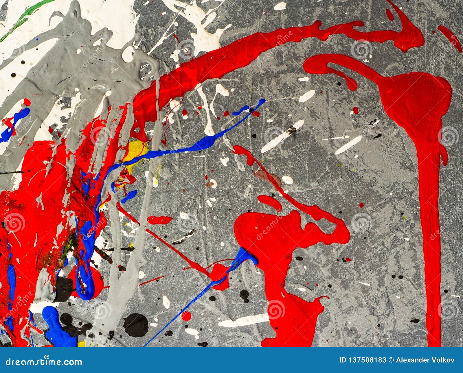 Paint Smudges. Color Chaos. Mixed Different Colors. Expressionism Stock ...