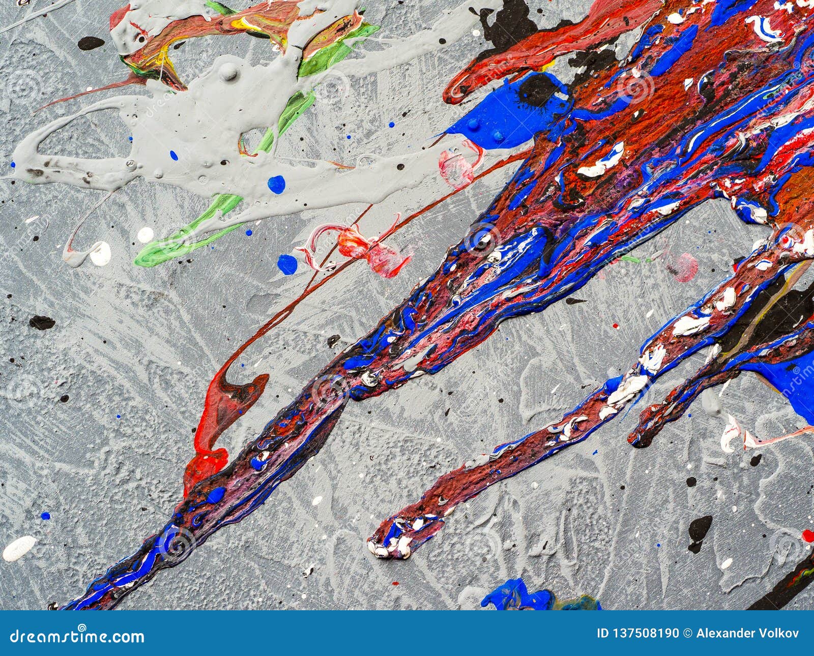 Paint Smudges. Color Chaos. Mixed Different Colors. Expressionism Stock ...