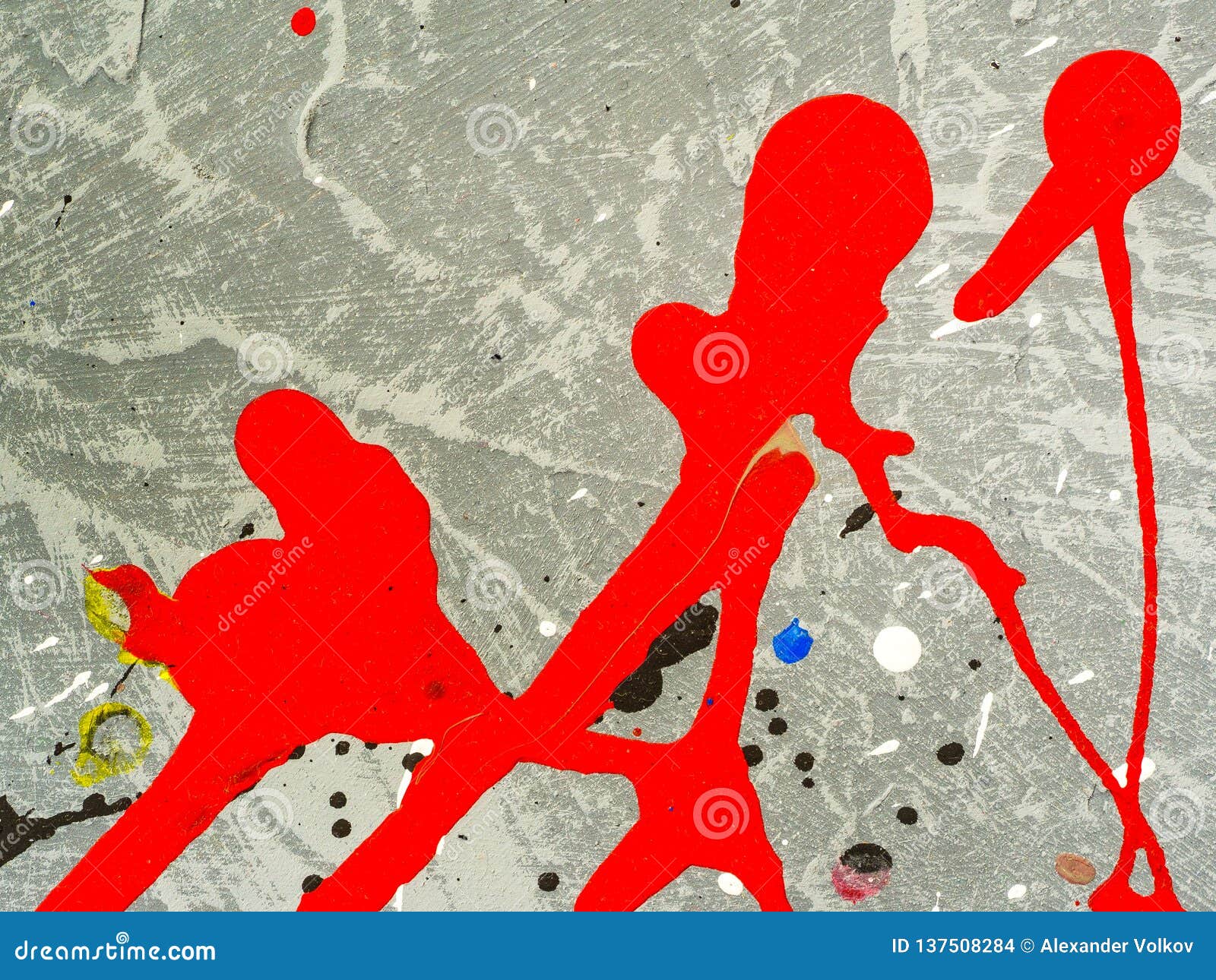 Paint Smudges. Color Chaos. Mixed Different Colors Stock Photo - Image ...