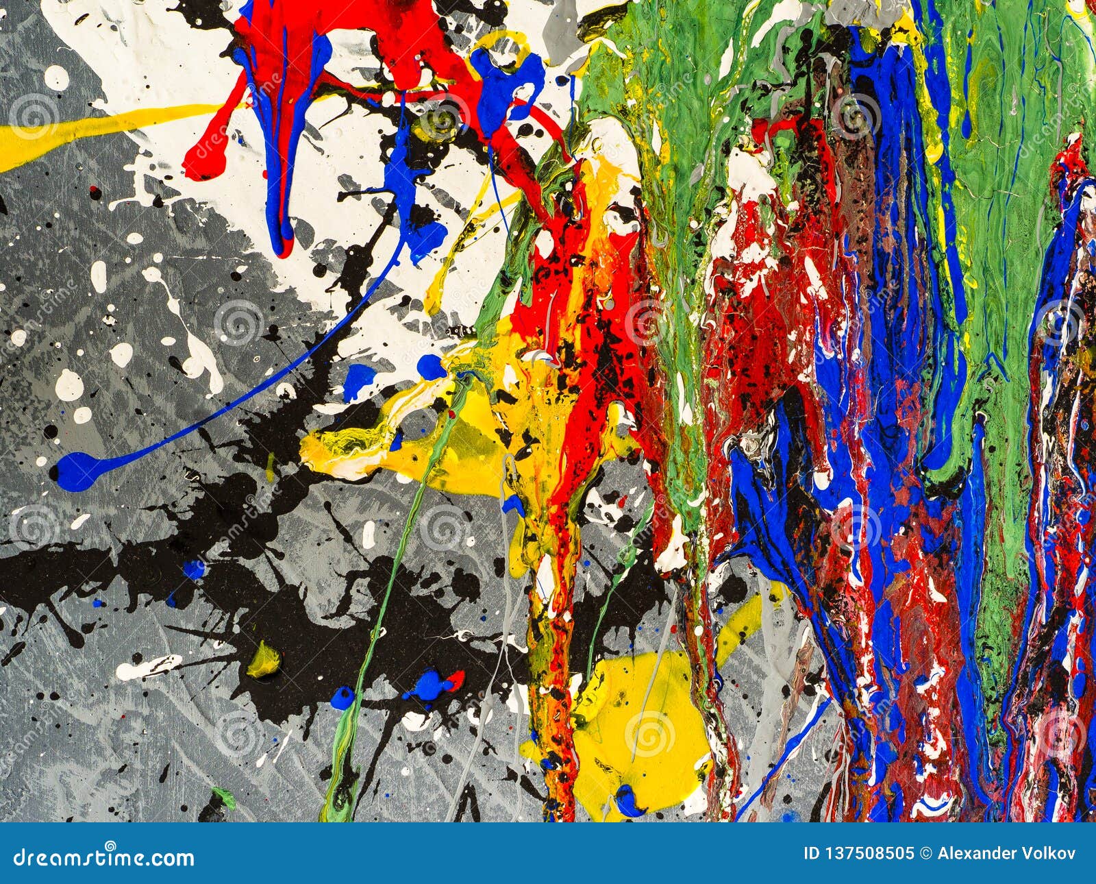 Paint Smudges. Color Chaos. Mixed Different Colors Stock Image - Image ...