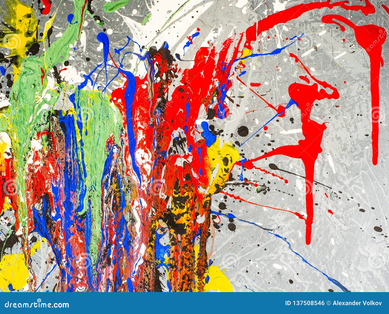 Paint Smudges. Color Chaos. Mixed Different Colors Stock Photo - Image ...