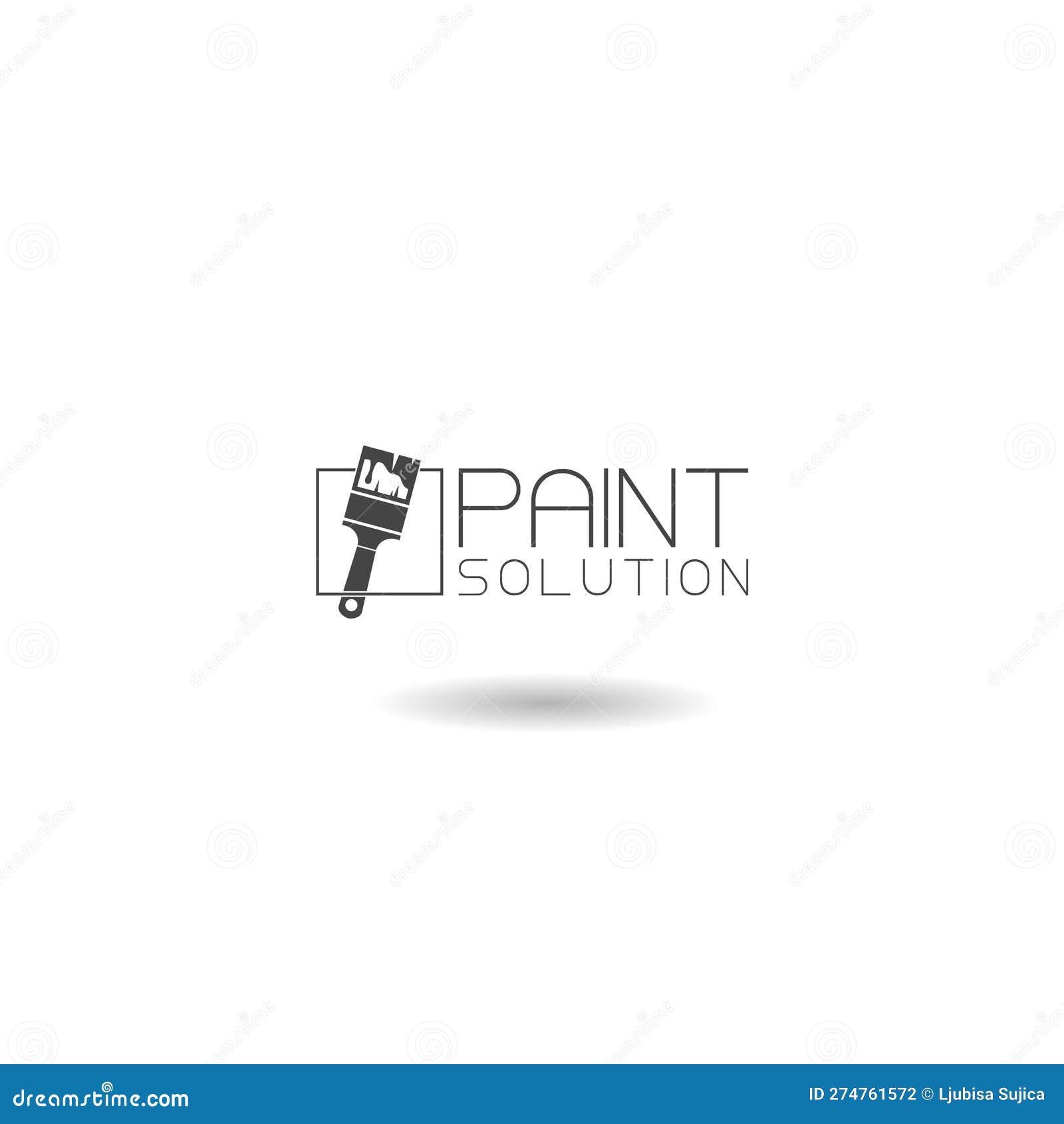 Paint Solution Logo Icon with Shadow Stock Vector - Illustration of ...