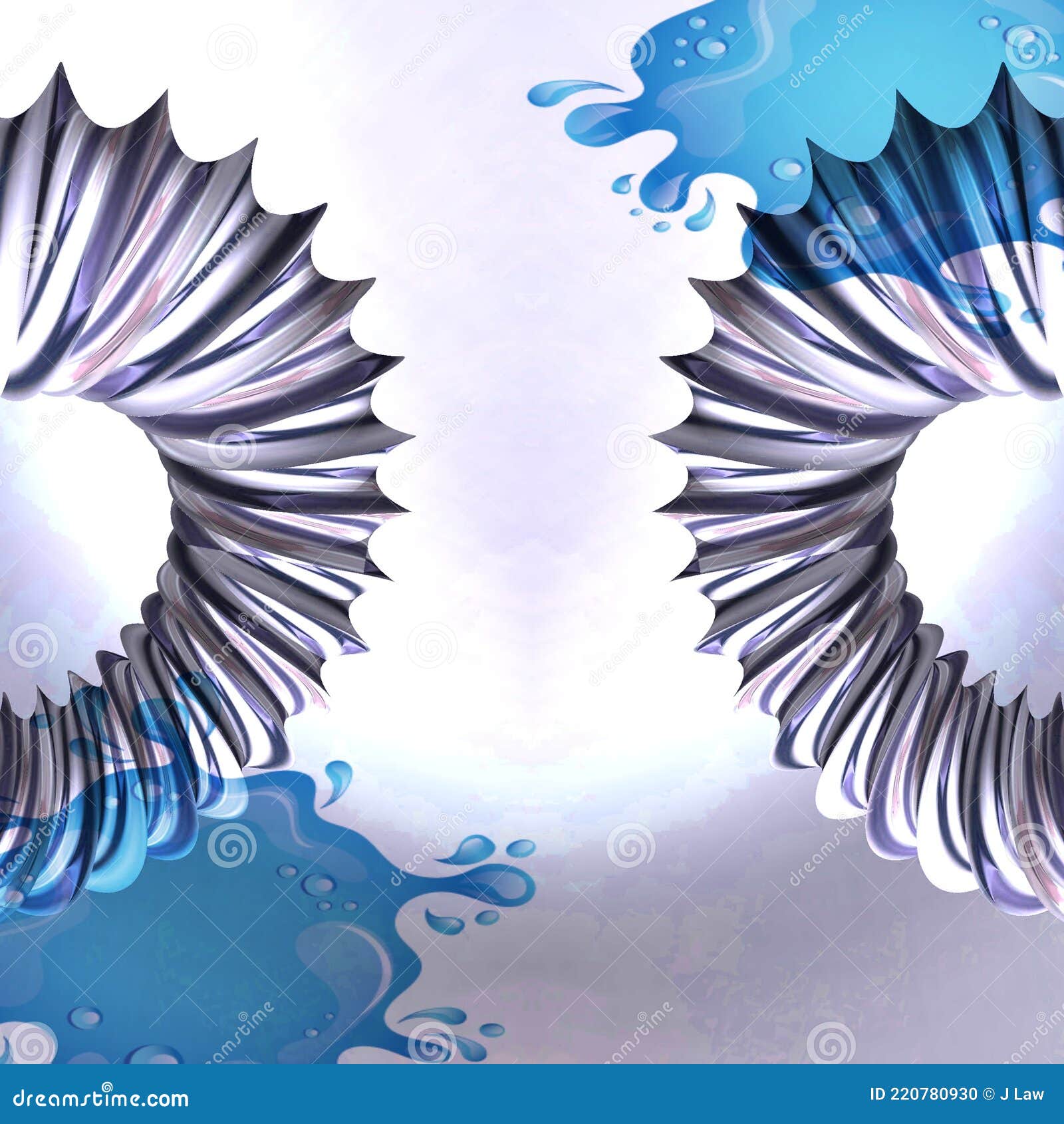 Blue Mobius Loop Reminiscent Of Horror Movies. Untidy Infinity Symbol ...