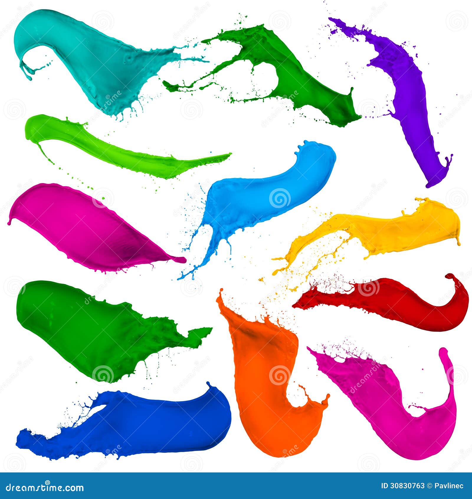 Paint splash collection stock image. Image of shiny, abstract - 30830763