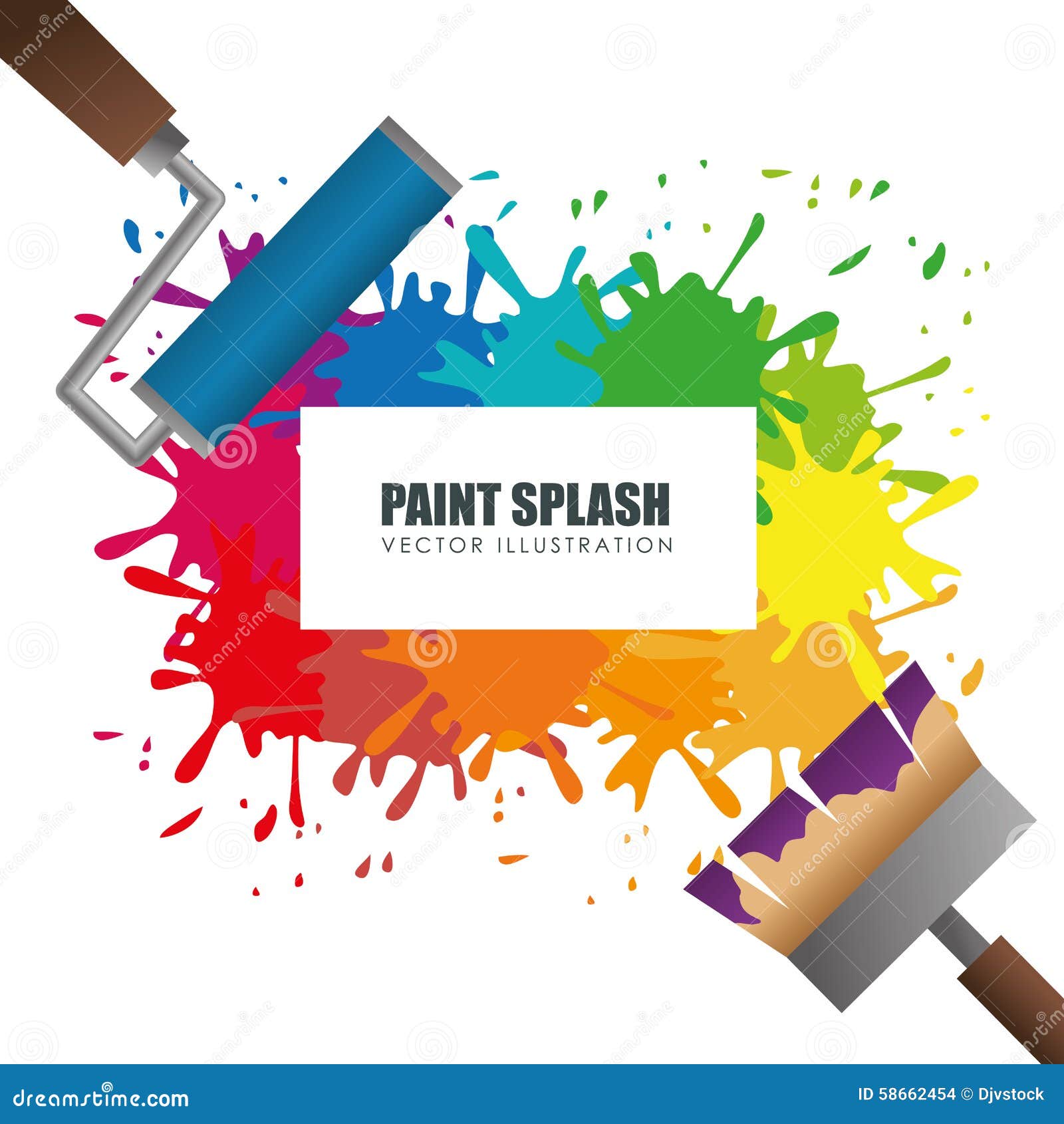 Paint splash design stock vector. Illustration of artistic - 58662454
