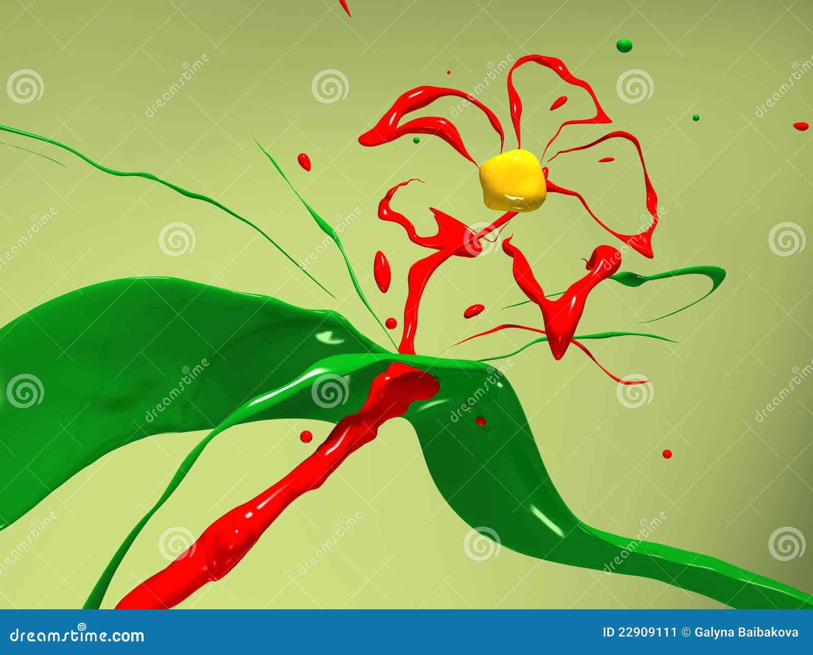 Paint splash flower stock illustration. Illustration of paint - 22909111