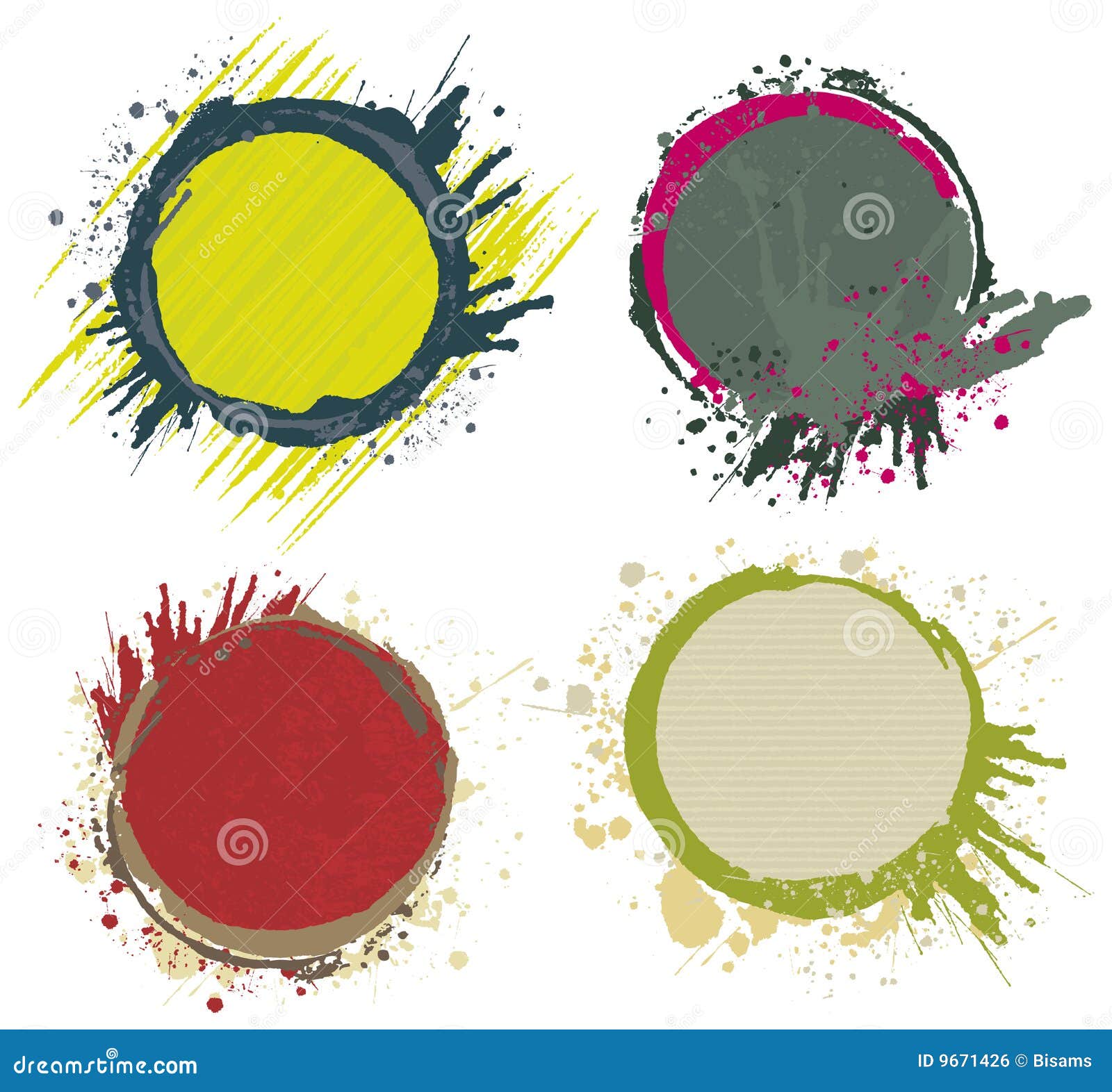 Splash Frames Tree Vector Illustration | CartoonDealer.com #22421858