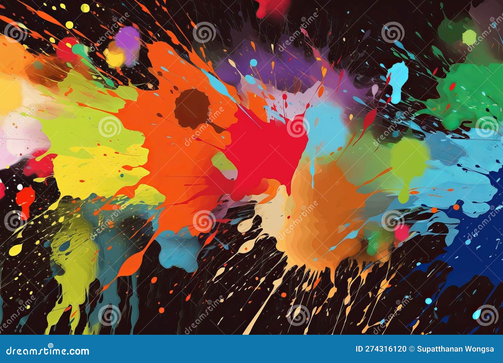 Paint Splash Modern Abstract Seamless Pattern Stock Illustration ...