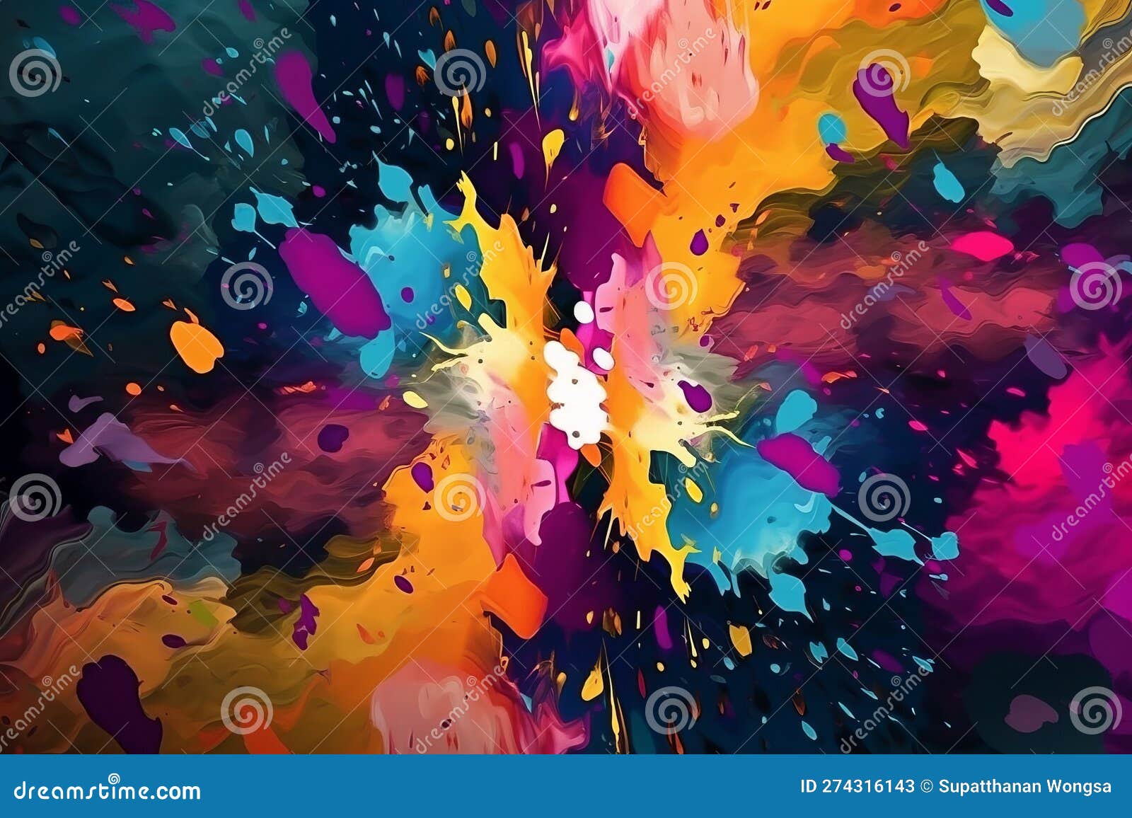 Paint Splash Modern Abstract Seamless Pattern Stock Illustration ...