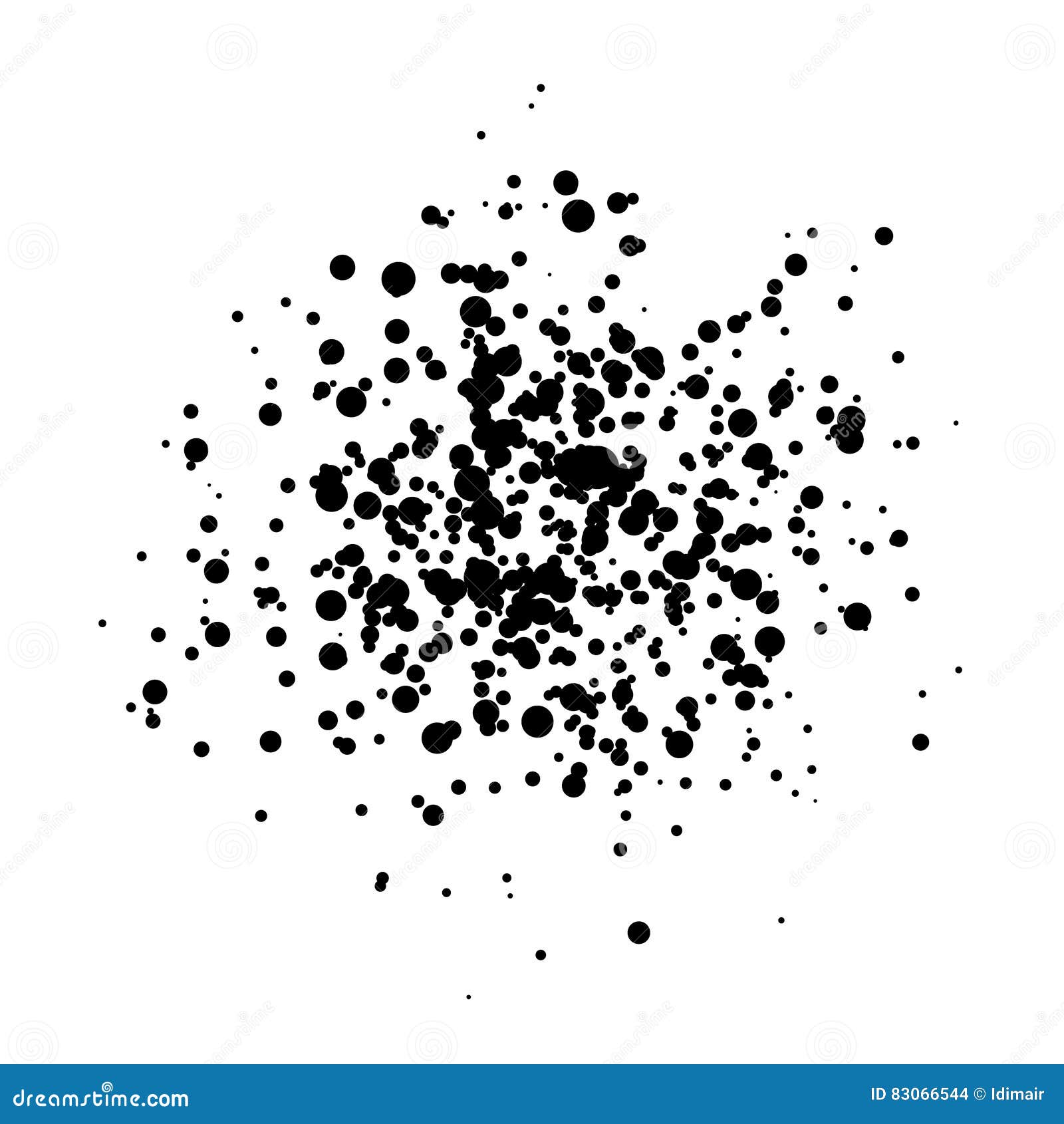 Paint Splash Spray. Abstract Blot of Dots. Explosion of Circles. Design ...