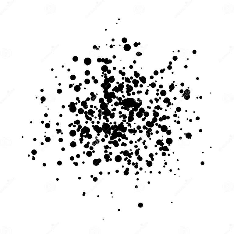Paint Splash Spray. Abstract Blot of Dots. Explosion of Circles. Design ...