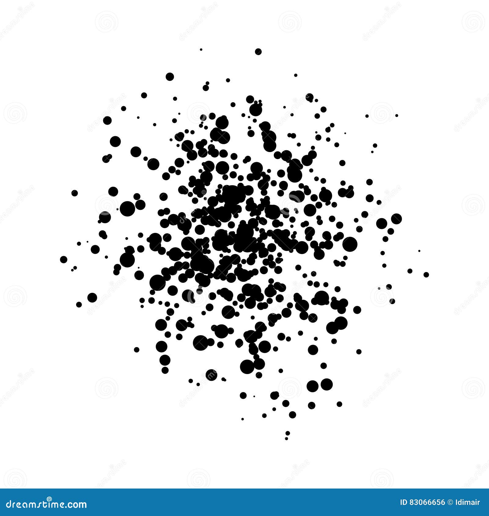 Paint Splash Spray. Abstract Blot of Dots. Explosion of Circles. Design ...