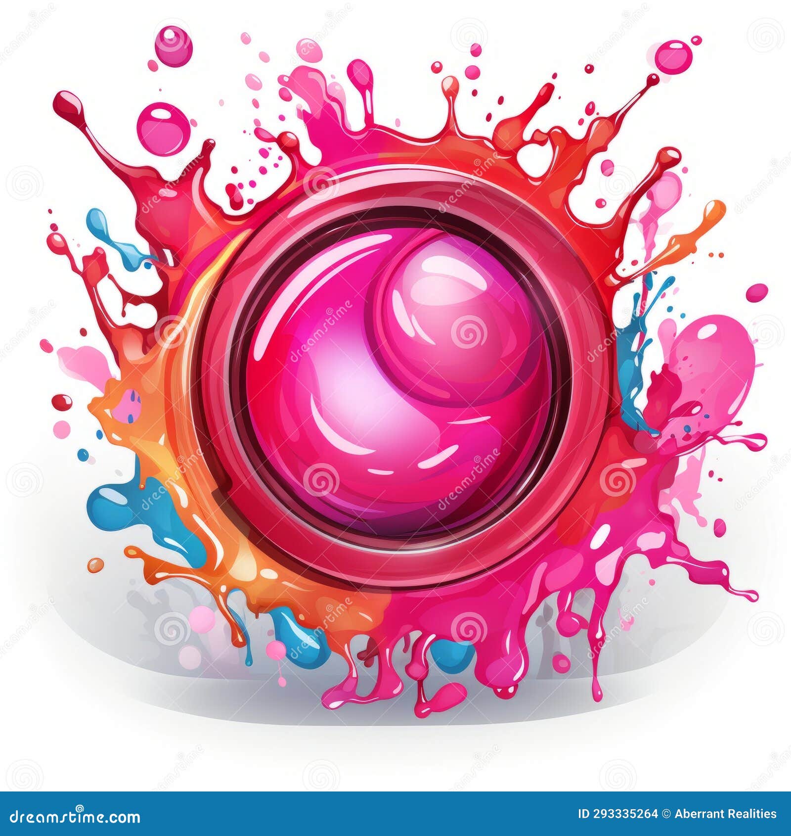 Paint Splash Vector Illustration on White Background Stock Illustration ...