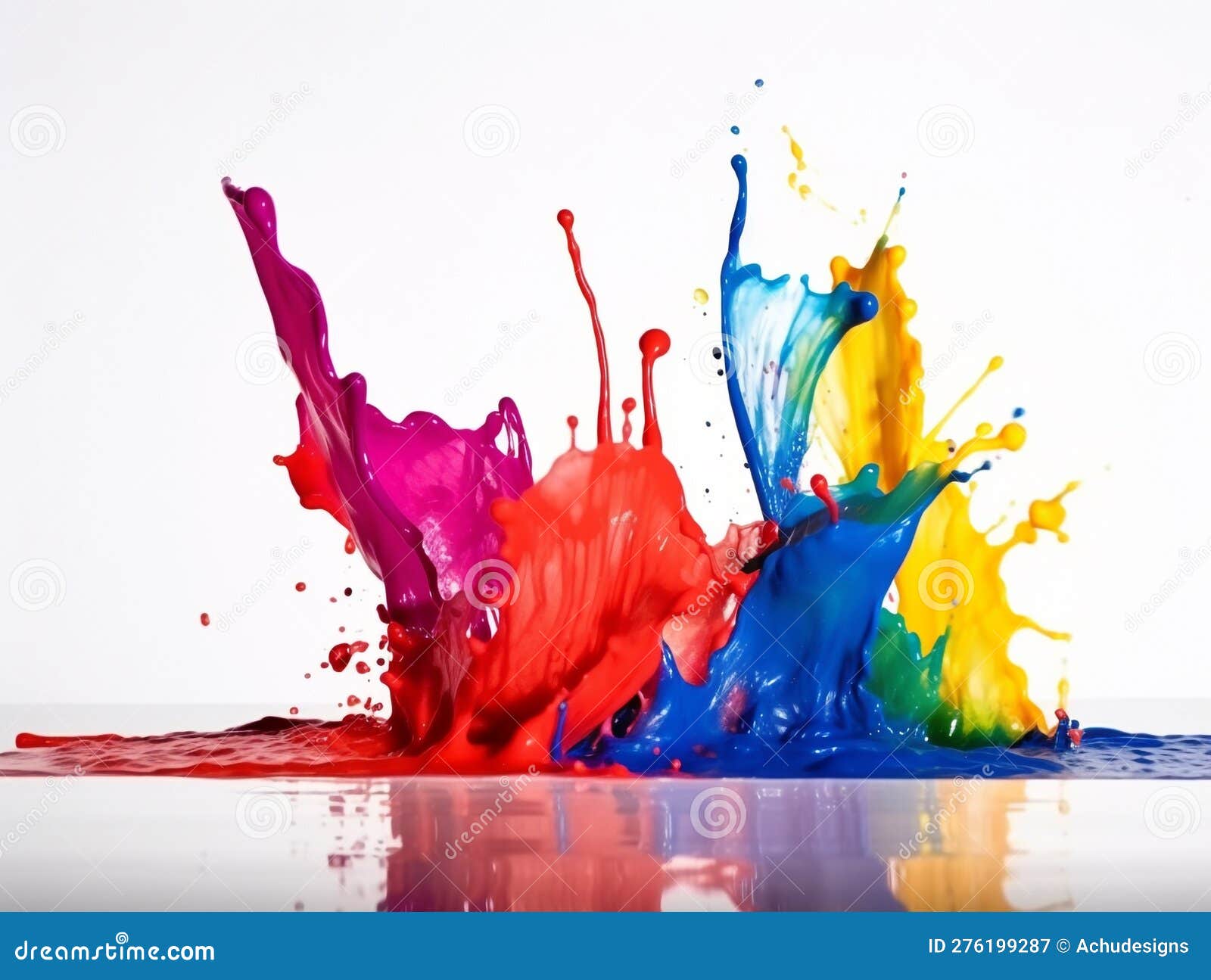 Paint Splash on White Background Stock Illustration - Illustration of ...