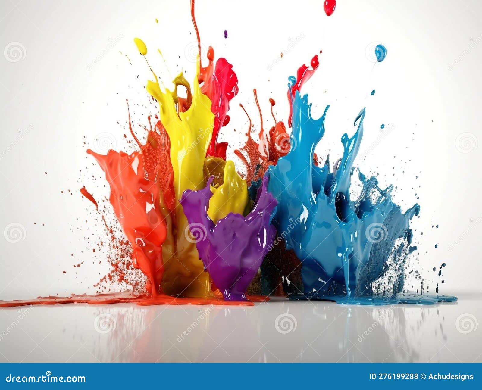Paint Splash on White Background Stock Illustration - Illustration of ...