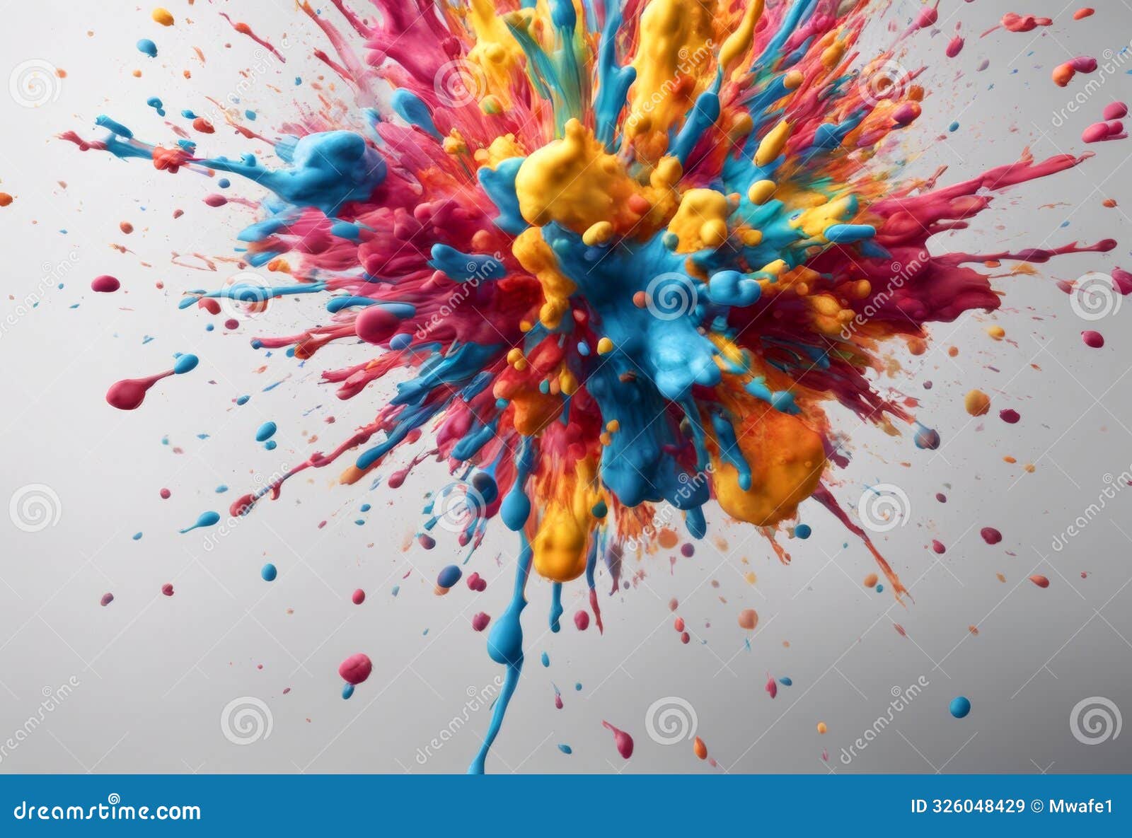 On Paint Splash White Wallpaper Explosion Colorful Generated Paint ...