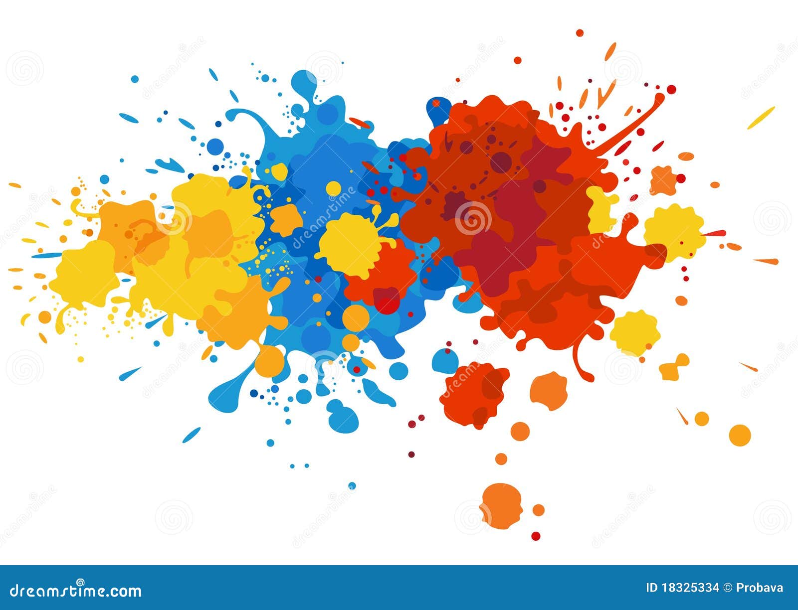 Paint splashes stock vector. Illustration of drawing - 18325334
