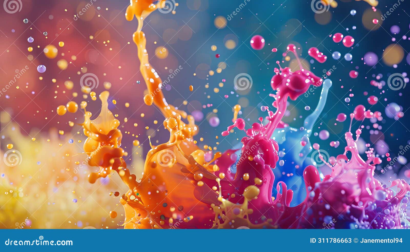 Spectrum Splash: Paint Explosion Artistry Stock Illustration ...