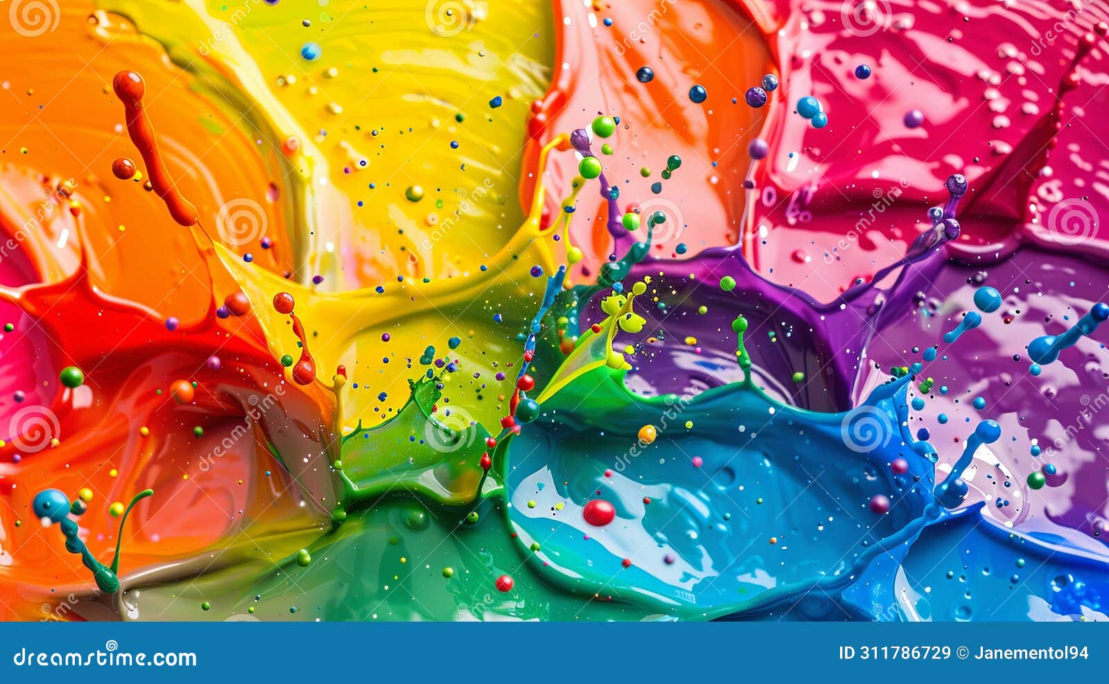 Spectrum Splash: Paint Explosion Artistry Stock Illustration ...