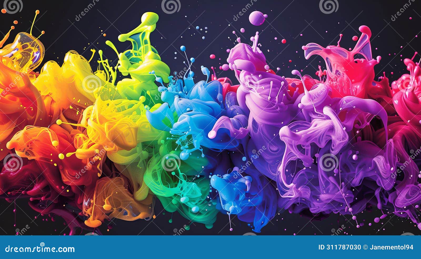 Spectrum Splash: Paint Explosion Artistry Stock Illustration ...