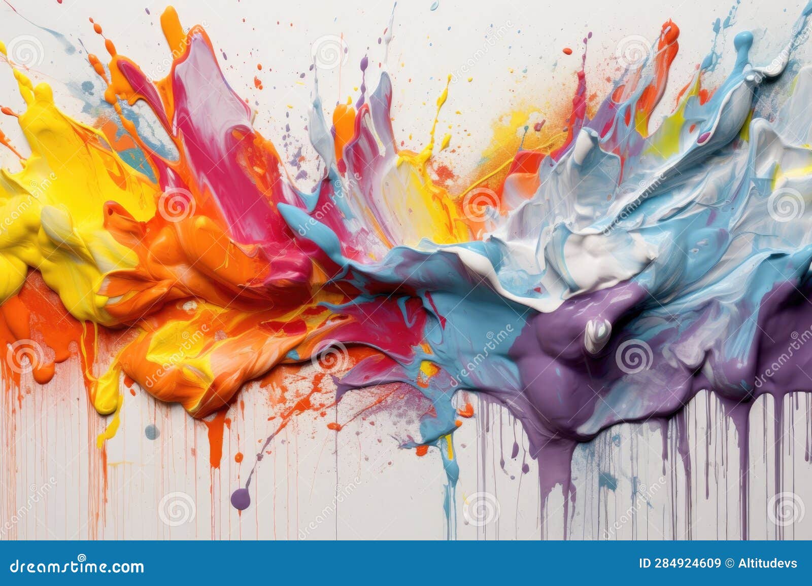 A Canvas With Vibrant Colors And Vector Shapes, Showcasing The Process ...