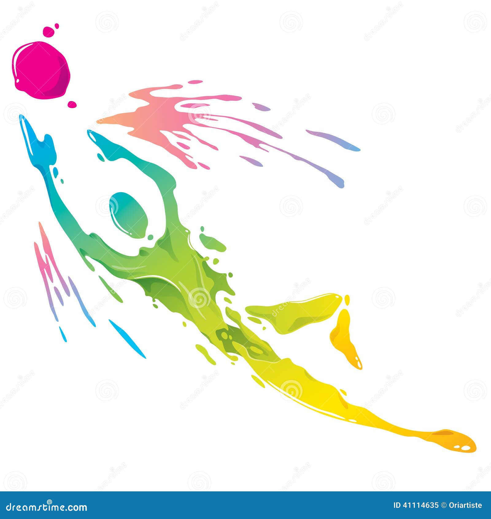Paint Splashing - Goalkeeper Stock Vector - Illustration of isolated ...