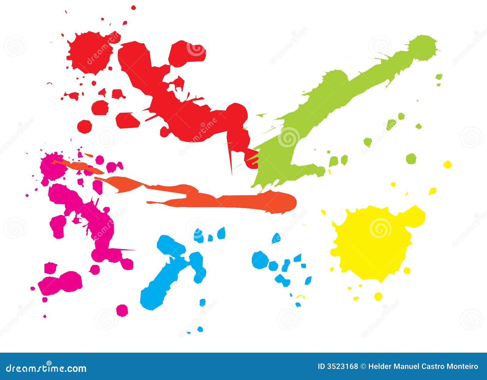 Paint splat stock vector. Illustration of drops, neon - 3523168