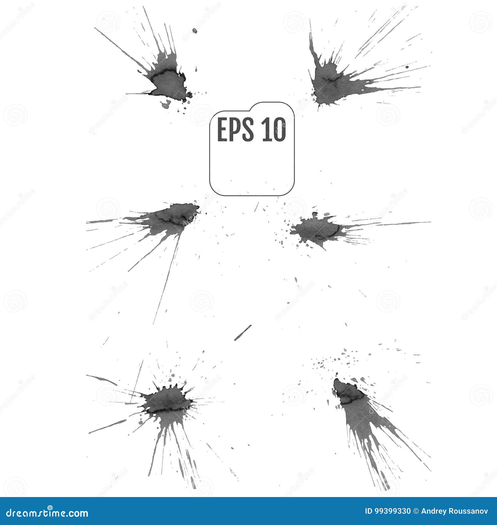 Paint Splat Set. Paint Splashes Set for Design Use. Abstract Vector ...