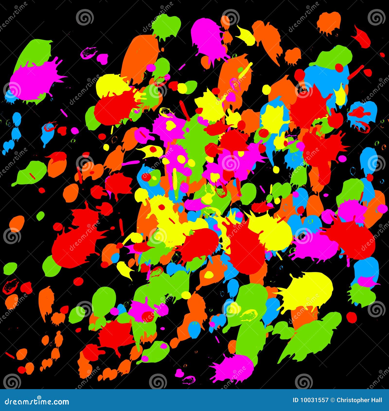 Paint Splats stock vector. Illustration of liquid, cyan - 10031557