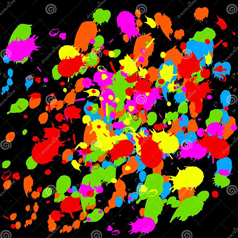 Paint Splats stock vector. Illustration of liquid, cyan - 10031557