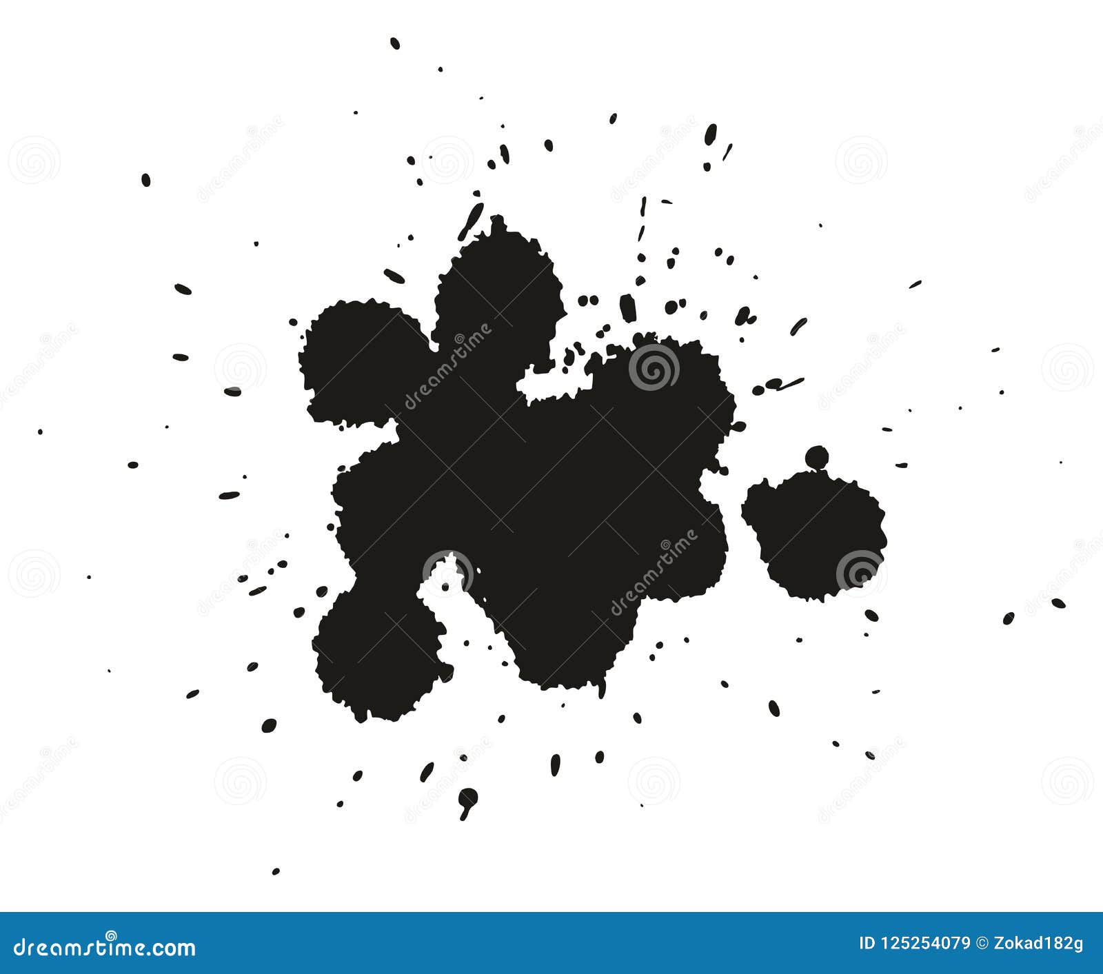 Paint Splatter Dots, Splashes Stock Vector - Illustration of ornate ...