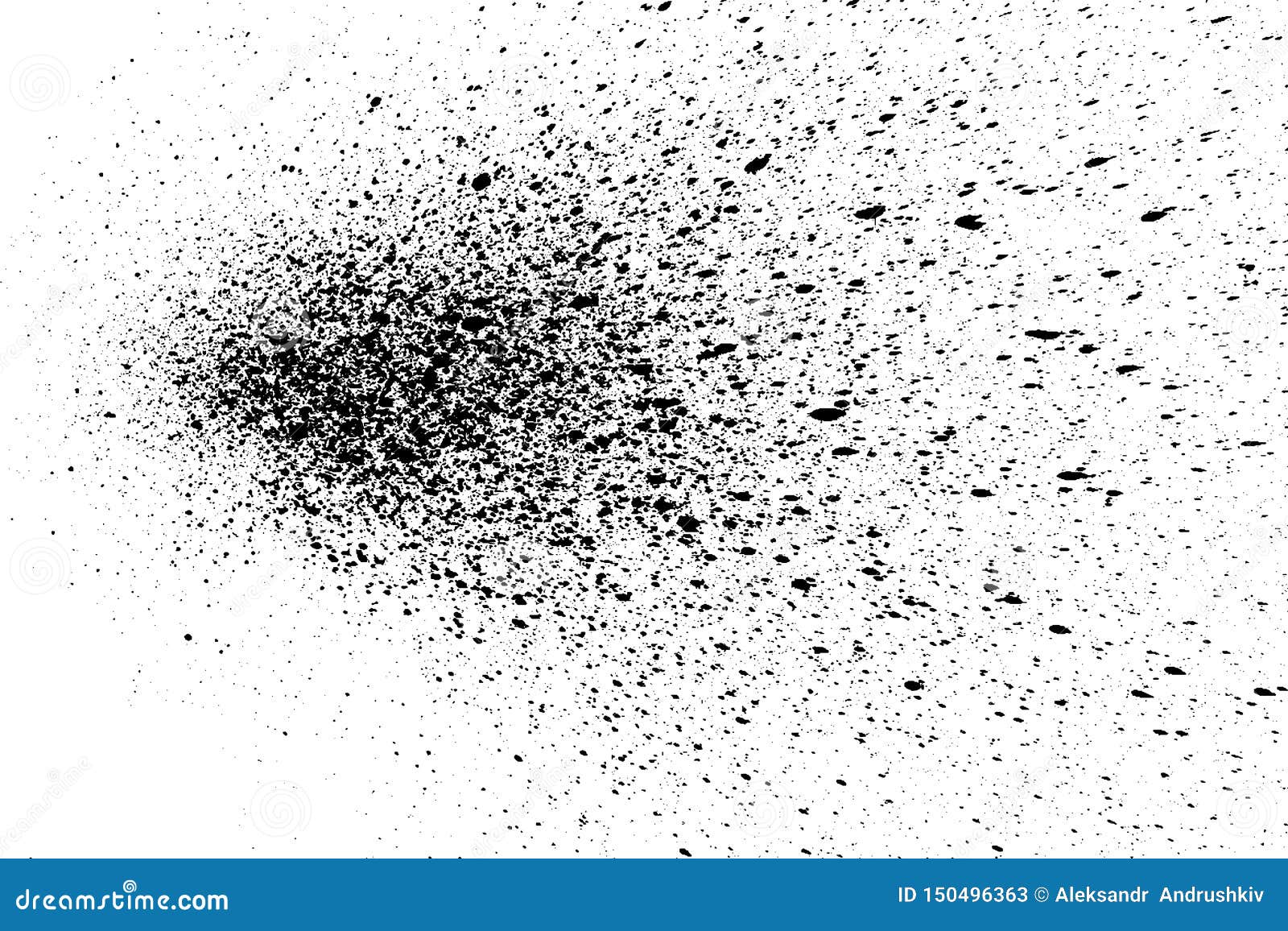 Paint Splatter Background. Black Vector Paint Drops Splatter. Dust ...
