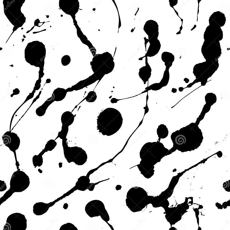 Paint Splatter Seamless Pattern. Vector Abstract Background Stock ...
