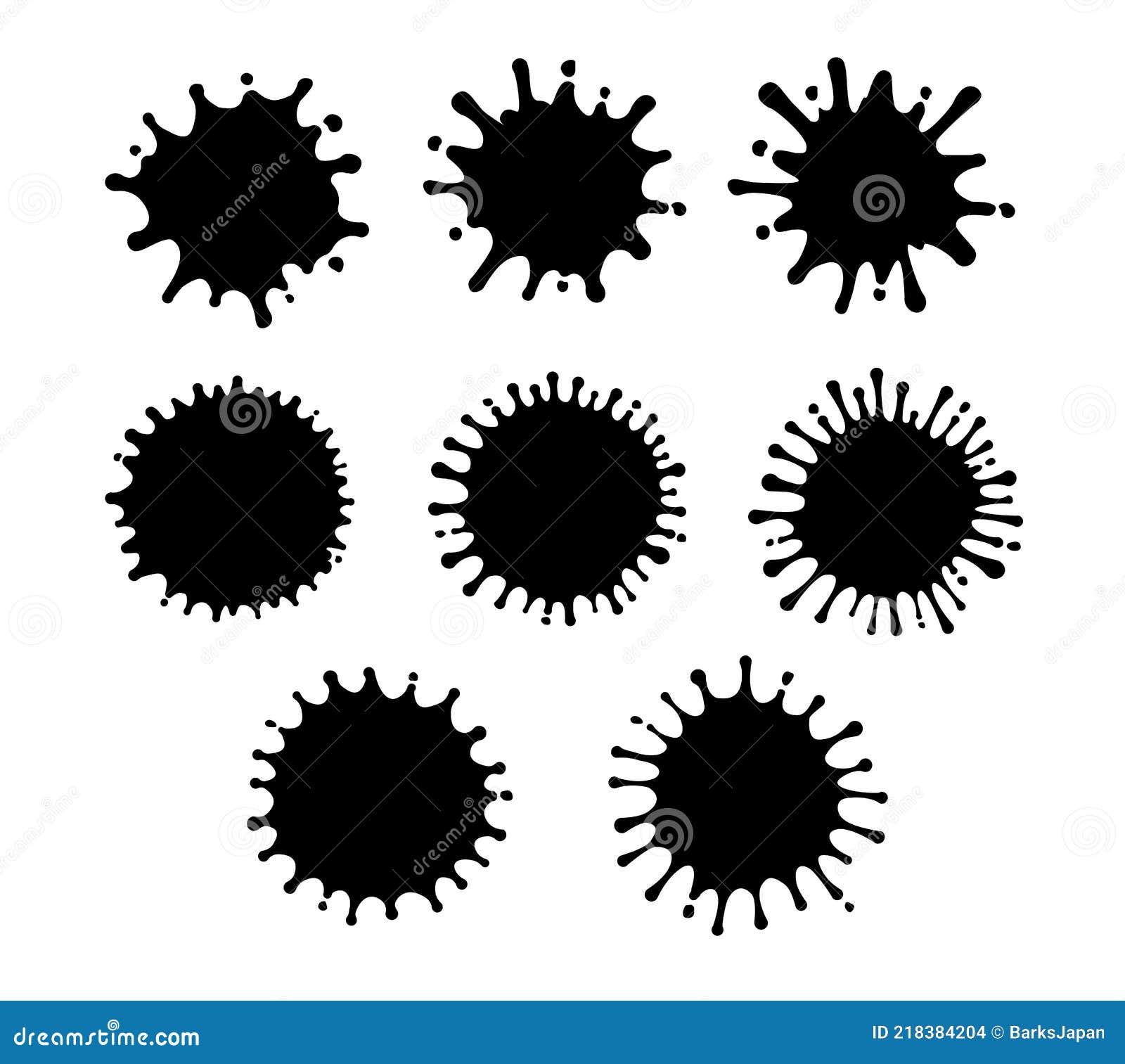 Paint Splatter Shape Illustration Set Stock Vector - Illustration of ...