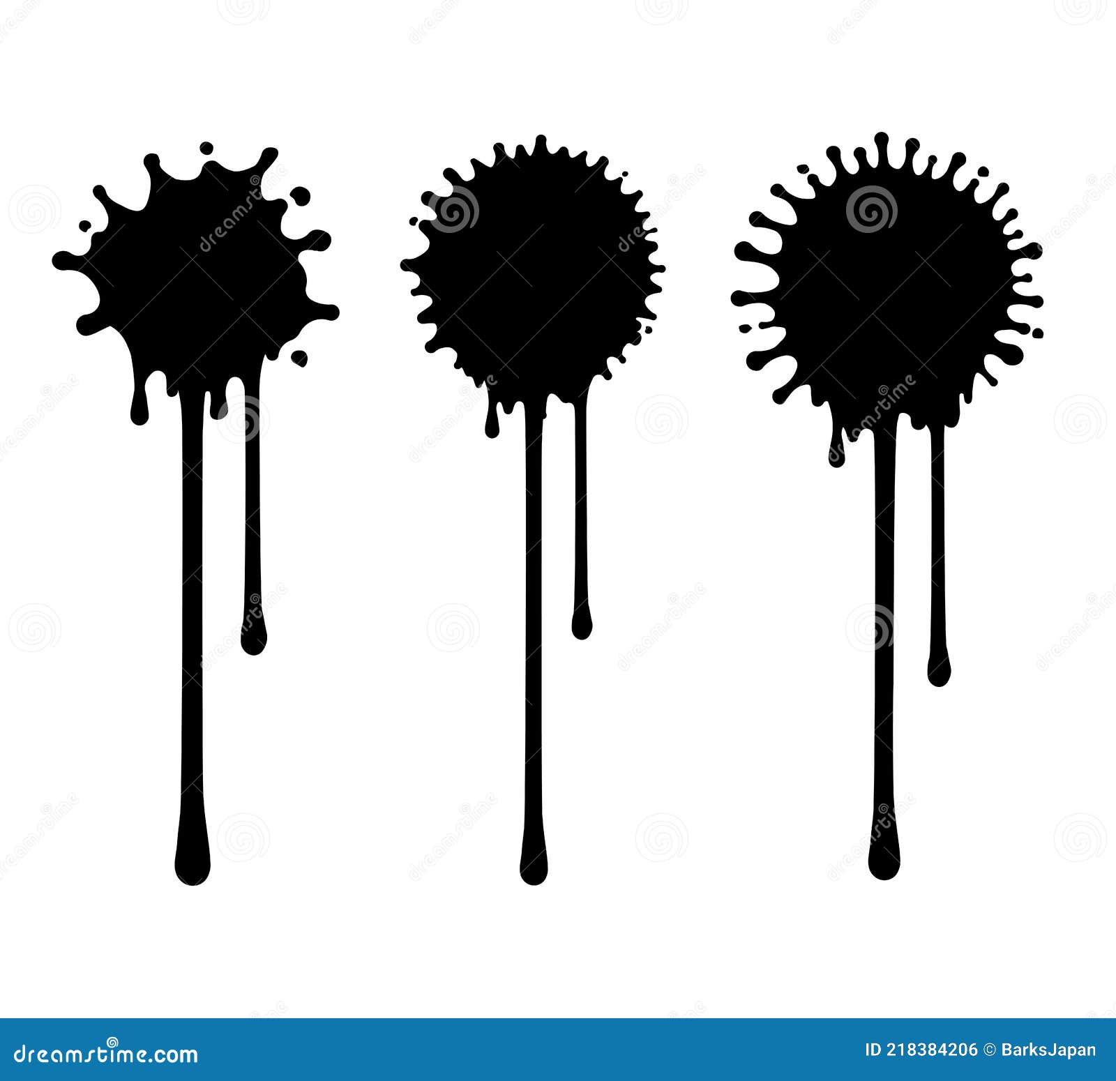 Paint Splatter Shape Illustration Set Stock Vector - Illustration of ...