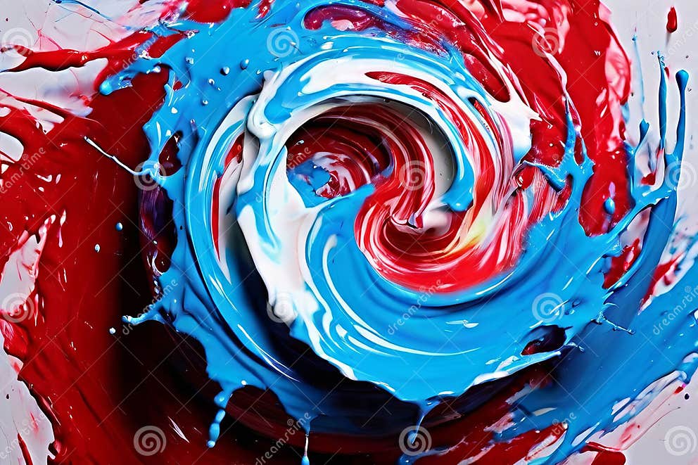Paint Splatter in a Vortex Creating a Vortex with Liquid Paint a Stock ...