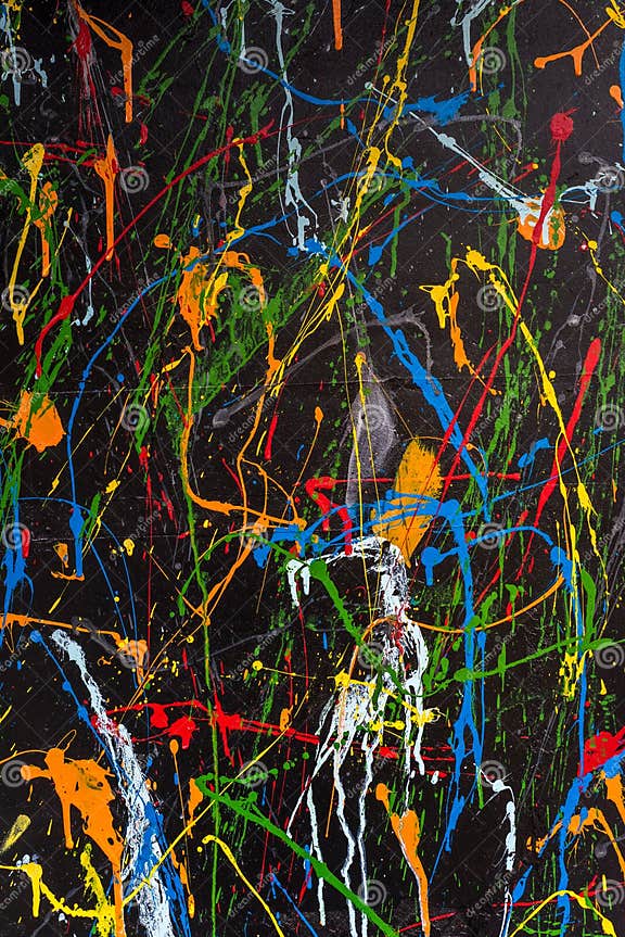 Paint Splattered Wall Texture. High Resolution Abstract Color ...